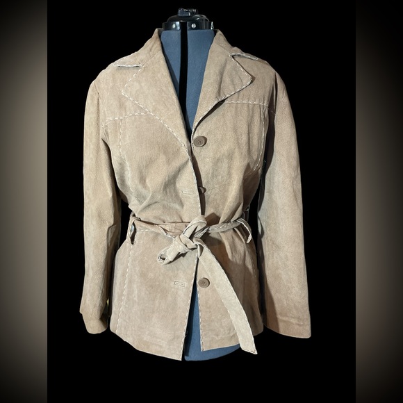 Outbrook | Jackets & Coats | Light Tan Suede Western Influence Jacket ...